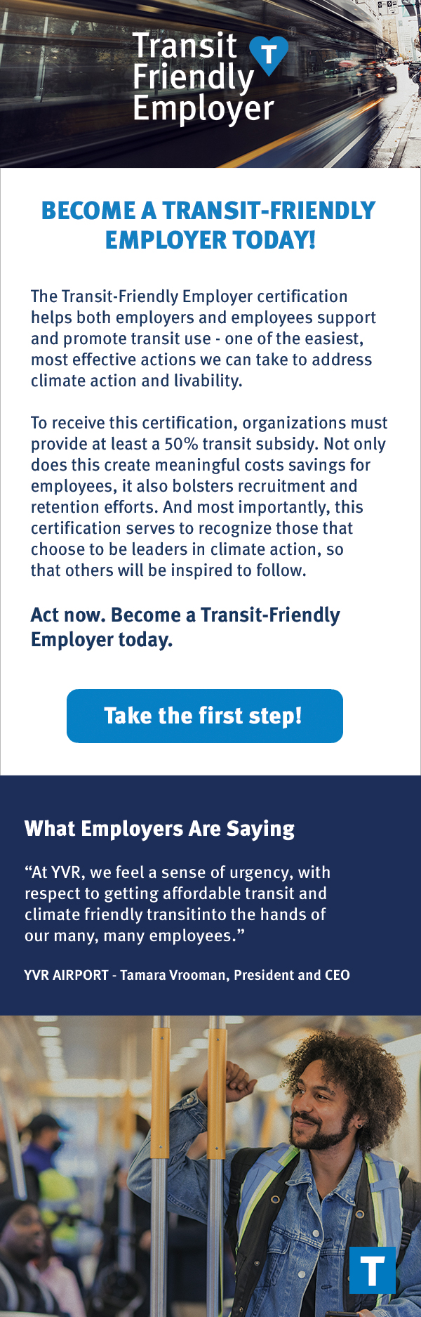Member email: Become a certified Transit Friendly Employer today - for ...